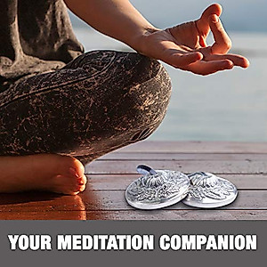 Himalayan Bazaar Tingsha Cymbals Bells - Easy To Play - Meditation Mindfulness Bronze Chime For Chakra Healing Sound Bath Spiritual Gifts Handcrafted Tibetan