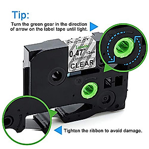 Labelife 5-Pack Compatible Brother TZe TZ Tape 12mm 0.47 Laminated Clear Label Tape TZe-131 Replacement for Brother Label Maker Tape Clear TZe131 TZ-131 for Brother Ptouch PT-D210 PTH110 PTD220 PTD400