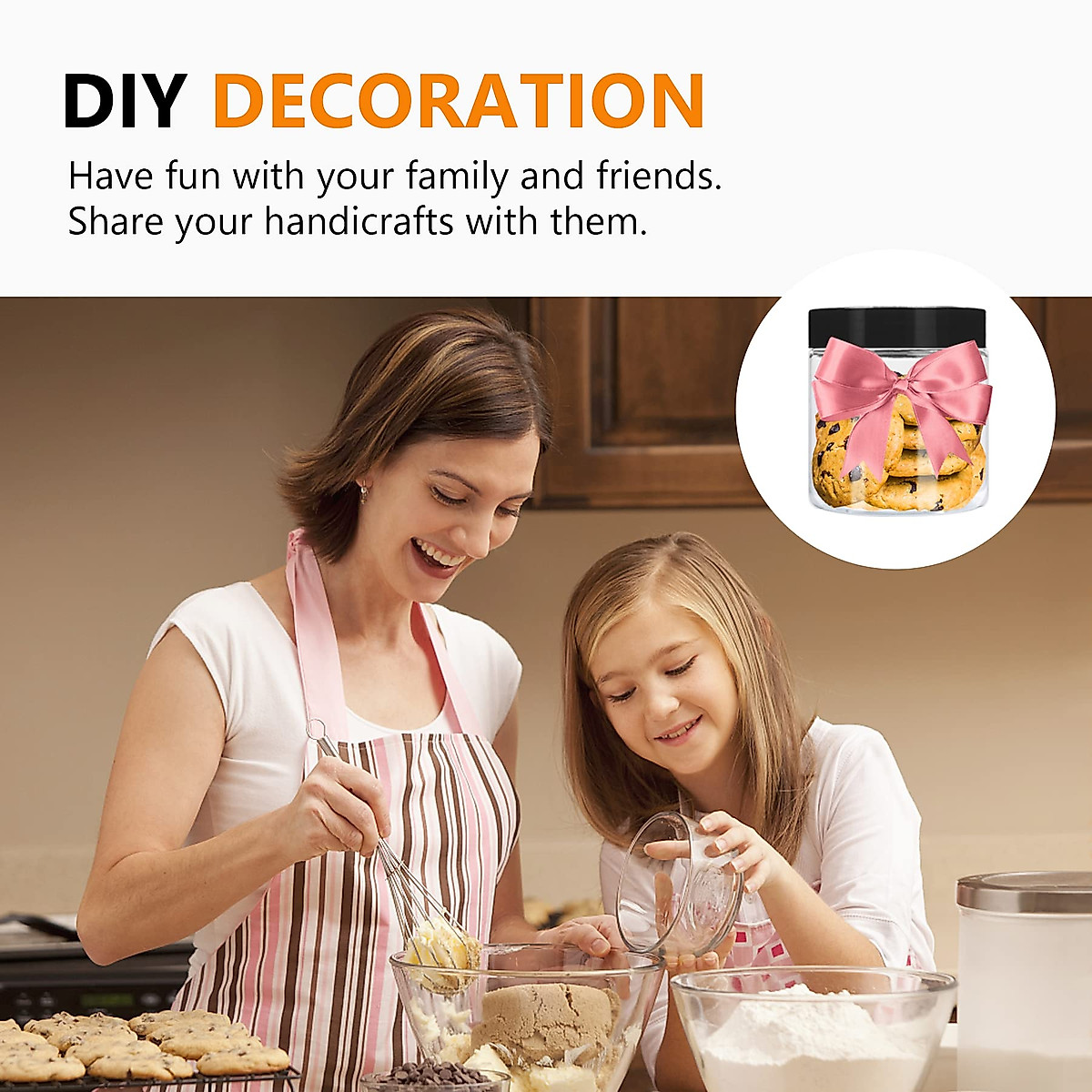 6OZ Plastic Jars with Black Lids 40Pcs Empty Plastic Pot Jars Round Refillable Clear Slime Containers Jars Airtight Plastic Storage Jars for Travel Storage Home Kitchen Food Slime Making