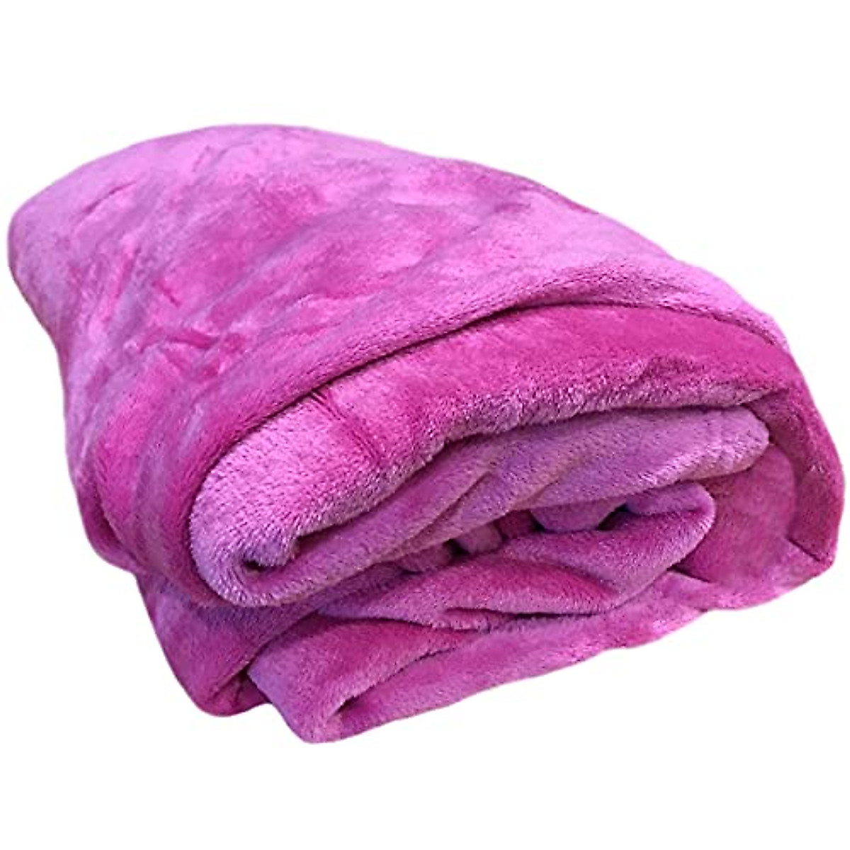 Home Must Haves Solid Hot Pink Super Soft Warm Cozy Plush Premium Bed Throw Blanket, Twin Size (75" x 80")