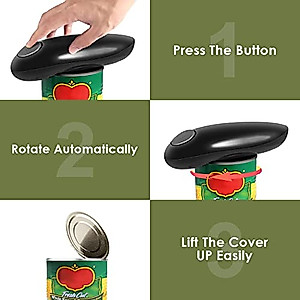 Electric Can Opener One Touch Switch Smooth Edge Automatic Electric Can Opener