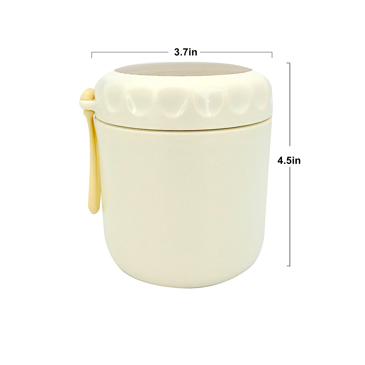 XTYHTX 13.5oz Kid Food Thermos,Food Jar for Hot Food, Insulated Soup Container for Hot and Cold Food, Kid Thermos Hot Food(Stainless steel white)