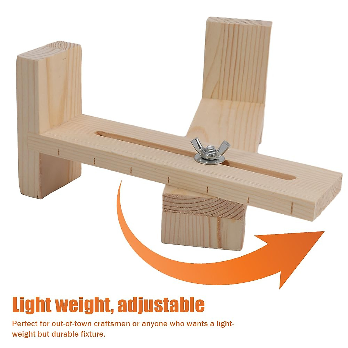 CALIDAKA Jig Bracelet Maker with 4 Pcs Clips, Wood Jig Bracelet Maker U Shape Clear Scale Bracelet, DIY Hand Knitting Bracelet Jig Bracelet Braiding Tool for DIY Crafting Weaving(A)