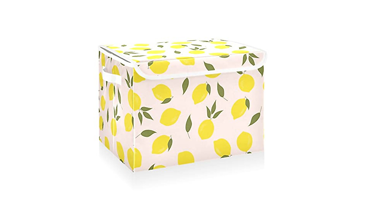 CaTaKu Lemon Leaves Storage Bins - Organize with Style