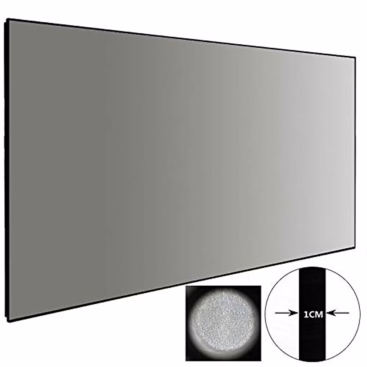 FZZDP 2.35:1 Format 4K Thin Bezel Fixed Frame Projection Screen with Cinema Grey Frame Screen ( Size : 250 inch )