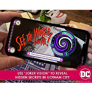 Infinite Rabbit Holes Arkham Asylum Files: Panic in Gotham City Augmented Reality Board Game - Escape Room-esque Batman Mystery with Harley Quinn and The Joker, Family Night - iOS 15+ | Android 13