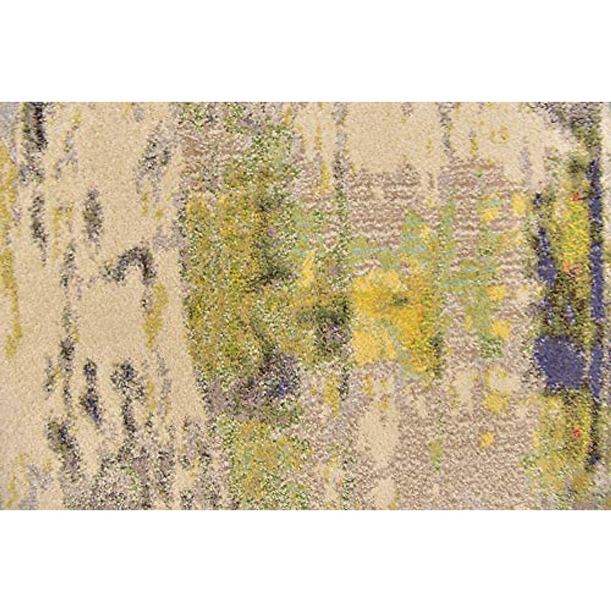 Unique Loom Chromatic Collection Modern Rustic & Vibrant Abstract Area Rug for Any Home Décor, 8' 0" x 8' 0", Beige/Gray