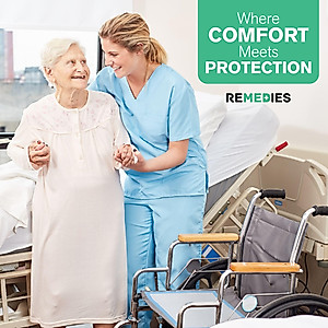 Remedies - Disposable Bed Pads 23" x 36" - 50 Count - Large Bed Pads for Incontinence - Seniors, Adults & Kids Chucks Pads - Adult Absorbent Incontinence Disposable Underpads for Beds & Furniture