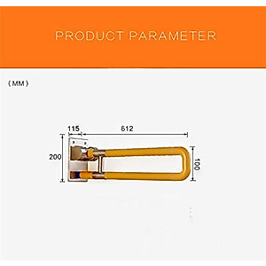 CRODY Folding Handicap Grab Bars Rails Toilet Handrails, Bathroom Grab Bar, Toilet Armrest, Wall-Mounted Straight Hair Towel Rack, Sturdy Stainless Steel Shower Safety Handle for Bathtub, Toilet, Bath