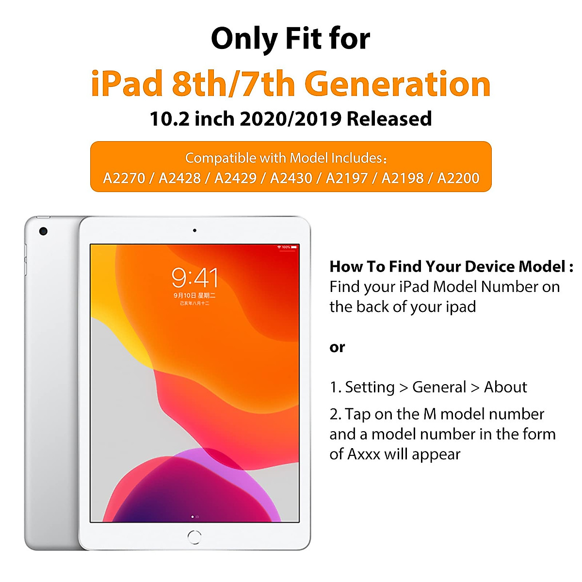 Nillkin Camera Protection iPad Case for iPad 8th & 7th Gen (10.2" Display - 2020 & 2019 Version) (Black)