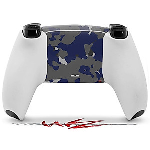 WraptorSkinz Skin Wrap compatible with Sony PS5 DualSense Controller WraptorCamo Old School Camouflage Camo Blue Navy (CONTROLLER NOT INCLUDED)