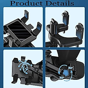 2022 New Version-Car Phone Holder Mount, Rearview Mirror Phone Holder for Car, 360°Rotatable and Retractable Car Phone Holder, Multifunctional Phone Mount for Car, for All Mobile Phones