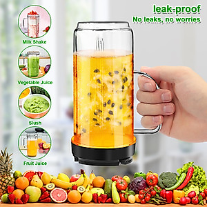 2 Pack Magic Bullet Blender Cups Tall 22oz Cup with Flip Top To-Go Lid Replacement Part Cup Mug with Handle Compatible with 250w MB1001 Magic Bullet Mugs & Cups Blender Milk Juicer Mixer Accessories