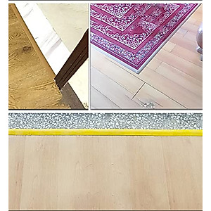 GQQG 6.5FT Self Adhesive Carpet Floor Transition Strip, Threshold Strip for Doorway, Peel & Stick Edge Trim, Suitable Transitions with a Height Difference Within 3mm, White