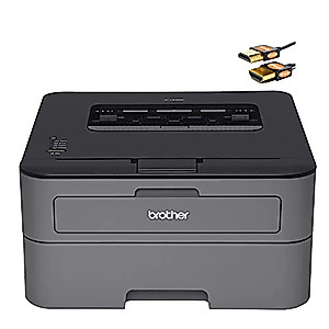 Brother HL-L23 00D Compact Wired Laser Monochrome Printer - Auto Duplex Printing - Print Up to 26 Pages/Minute - Up to 250 Sheet Paper Input - 2400 x 600 DPI - Hi Speed USB + HDMI Cable