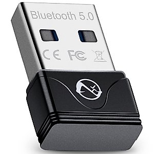 USB Bluetooth Adapter, ZEXMTE Bluetooth Dongle 5.1 EDR for Computer Desktop Mouse, Keyboard, Headset, Speaker- Bluetooth Adapter for PC Windows10 (Plug and Play)-Bluetooth USB Adapter,Black