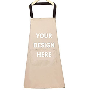 Personalized Kitchen Apron Custom Your Design Text Logo Women Men Aprons