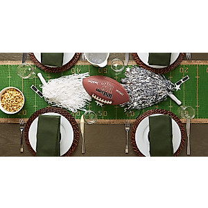 DII Football Decorations for Home & Kitchen Game Day Party Décor, Table Runner, 14x74, Jute Turf Field