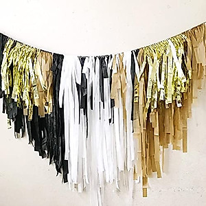 PartyWoo Purple Green Gold Balloons 50 pcs and Crepe Paper Streamers Gold 4 Rolls