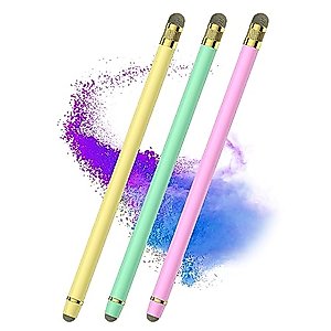 Stylus Pens for Touch Screens - 3PCS Stylus Pen for iPhone/iPad/Tablet Android/Microsoft Surface, Compatible with All Touch Screens (Macaron Pink/Yellow/Green)