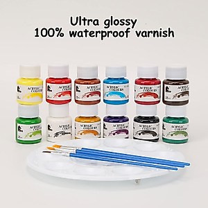 GGsimidale Pottery Kit Air-Dry Clay for Adults-Set Includes: Air-Dry Clay for Adults,Tools,Pigment,Brushes, How-to-Guide,Regular Paint,Pigment Tray