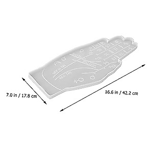 VILLCASE 1pc Pallet Mold Fruit Tray Jewelry Dish Tray Fruit Platter Serving Board Mold Coaster Molds for Resin Casting Table Mat Palmistry Palm Tray Mould Cup Mat Casting Mold Plate Cup