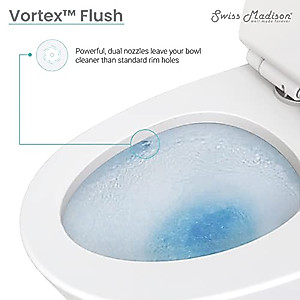 Swiss Madison Well Made Forever SM-1T259, Arles One-Piece Elongated Toilet Vortex Dual-Flush 0.8/1.18 gpf