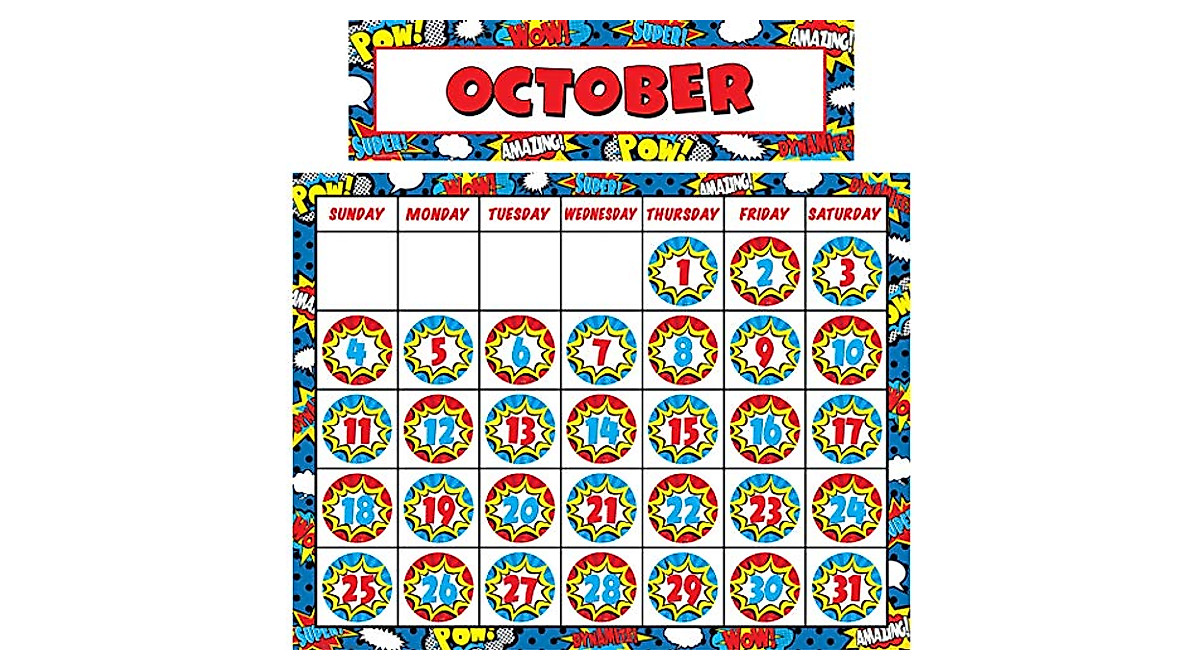 Superhero Calendar Set for Engaging Classrooms
