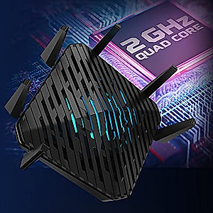 Acer Predator Connect W6 Wi-Fi 6E Gaming Router | Hybrid QoS Compatible with Intel Killer Prioritization Engine | Tri-Band AXE7800 2.4GHz/5GHz/6GHz | Gigabit Router | Lifetime Internet Security