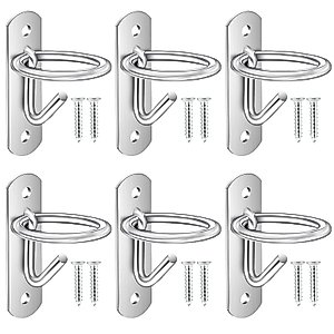 Worldity 6 Pack Bucket Hooks, Heavy Duty Iron Equestrian Bucket Hook Hangers, Multi-Functional Horse Water Bucket Hook for Hanging Horse Supplies, Feeding Horse, Tying Horse
