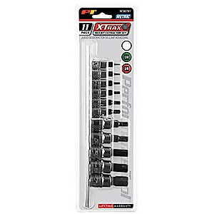 Performance Tool W38791 11 pc. X-Trax Metric Hex Bit Set - Precision Machined Bits for Reliable Grip and Enhanced Performance