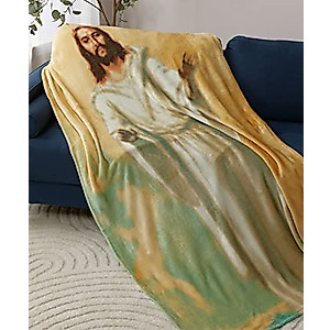 Jesus Christ Religious 50" x 70" Oversized Super Soft Microplush Throw Blanket