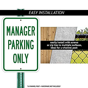 Reserved Parking Sign One Parking Space Per Owner Only, Violators Will Be Towed Away at Vehicle Owner's Expense | 12" X 18" Heavy-Gauge Aluminum Rust Proof Parking Sign | Made in The USA