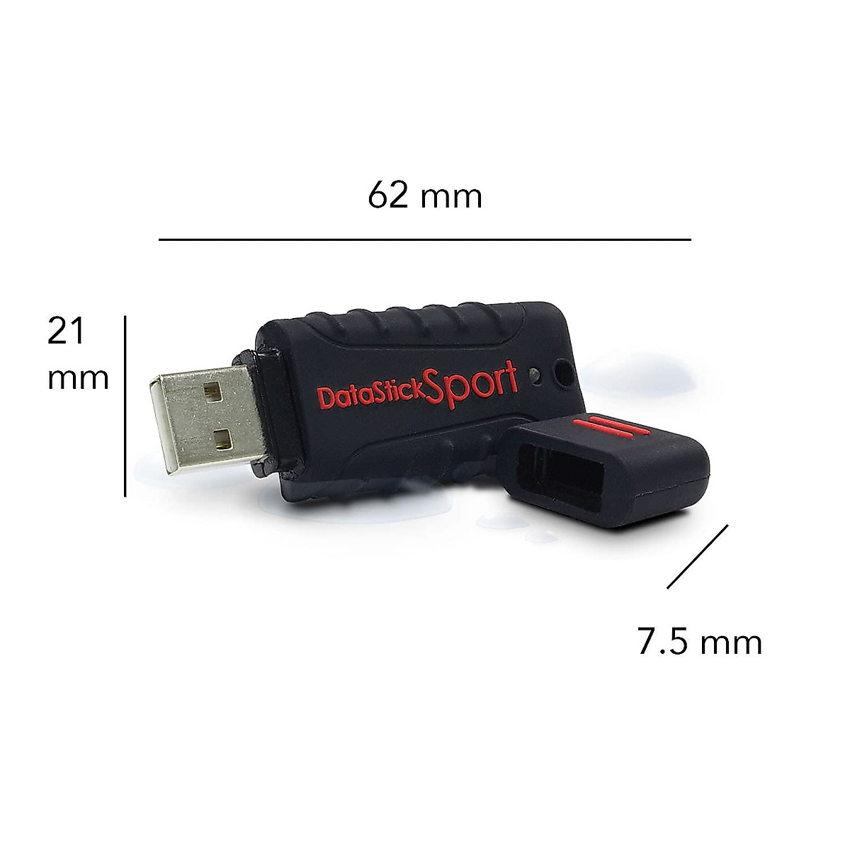 Centon Electronics DataStick Sport USB 2.0 Flash Drive, Waterproof USB Drive, Shock-Resistant Silicon Case, Versatile USB Stick, 4 GB Storage Capacity, Red, Pack of 10