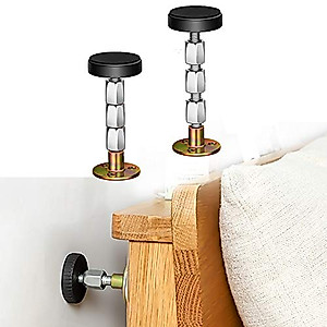 Krisler Adjustable Threaded Bed Frame Anti-Shake Tool, Headboard Stoppers, Bedside Headboards Prevent loosening Anti-Shake Fixer, Easy Install (30-112mm)