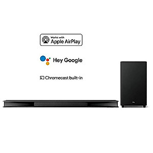 TCL Alto 9+ 3.1 Dolby Atmos Sound Bar with RAY·DANZ Technology, Wireless Subwoofer, WiFi, Bluetooth, Works with Hey Google plus Chromecast built-in – Black, 540W, TS9030-NA