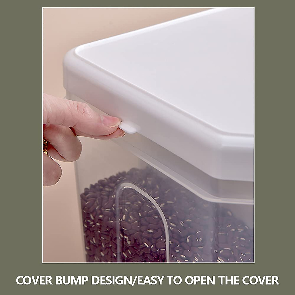 LYNICESHOP Rice Dispenser, Rice & Grain Storage Container Rotating Rice Storage Bucket One-Click Round Rice Output for Beans, Rice Beans Grains, Corn and Coffee.