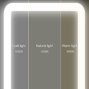 1 Set LED Vanity Mirror Adjustable Clear Desktop 3-Sided Folding Makeup Mirror with Light Daily Use White