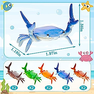 Jecery 10 Pieces Crab Pen Holder Japanese Crabs Stand Creative Cute Storage Rack for Single Pencil Office Desk Display Decorations Stationery Gift, red, blue, green, purple, orange