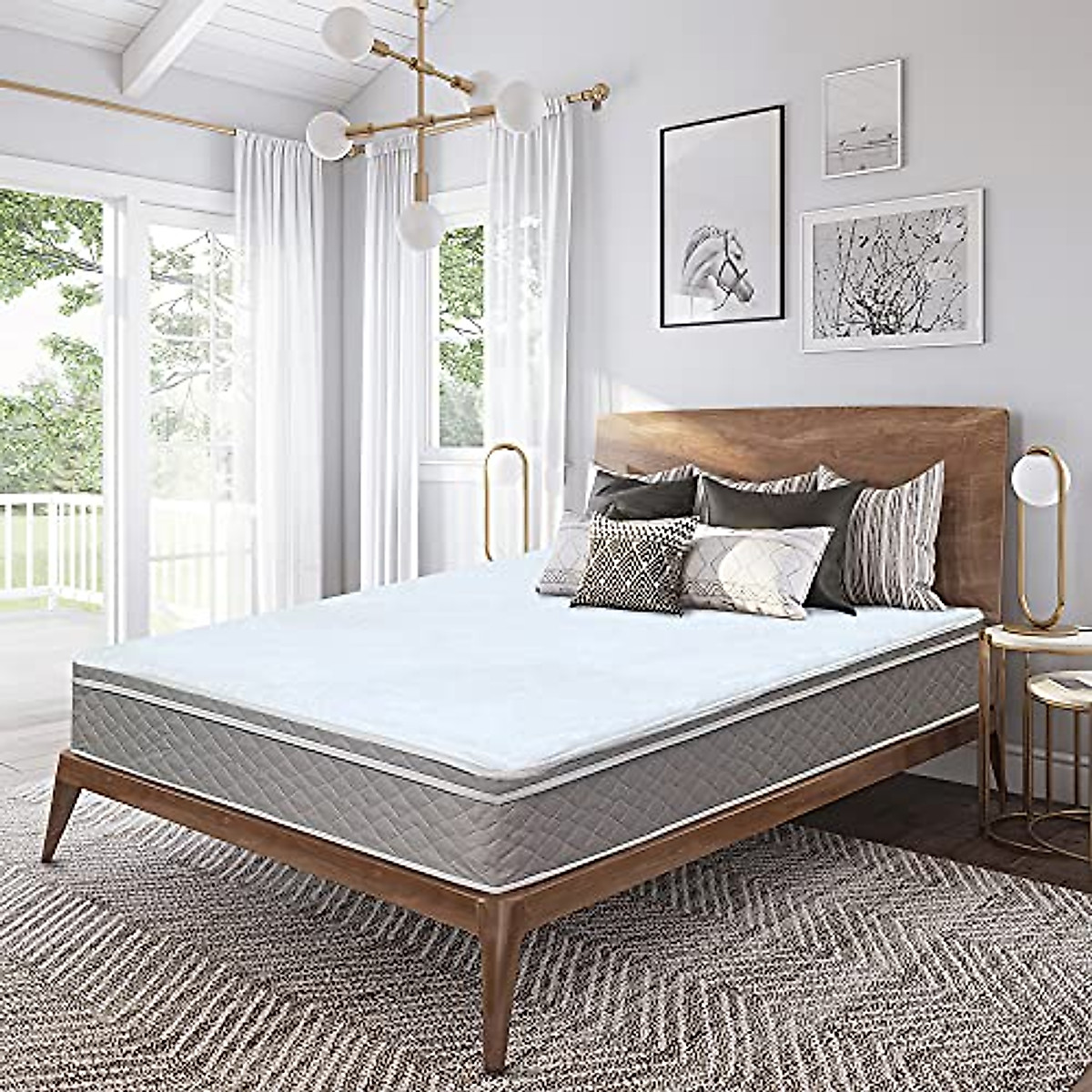 Nutan, 10-Inch Meduim Plush Eurotop Pillowtop Innerspring Mattress, Full XL