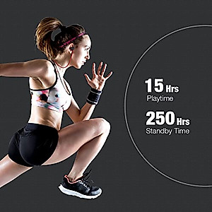 Boean Bluetooth Headphones Wireless Earbuds Bluetooth 5.3 Running Headphones IPX7 Waterproof Earphones with 15 Hrs Playtime Stereo Sound Isolation Headsets for Workout Gym