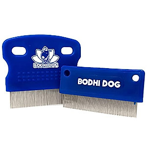 Bodhi Dog Tear Eye Stain Remover Combs | Set of 2 | Clean and Remove Crust, Dirt, Buildup around Pet Eyes | Best for Dogs & Cats Fur and Coats