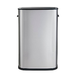 Casa Andrea Milano 14.5-Gallon Soft-Close, Smudge Resistant Trash Can with Automatic Touchless Motion Sensor, Large and Space-Saving