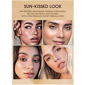 MAEPEOR Freckle Pen Light Brown Natural Freckle Pen Longlasting Waterproof Dot Spot Pen Create Natural Sunkissed Skin (Light Brown)