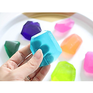 Gem Stones Soap Making Kit, Soap Molds, DIY Arts & Crafts Project, Gift & STEM Science Experiment for Kids Girls Boys Ages 8-12 and Up