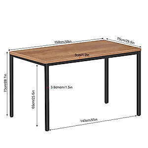 Bast Board 30x59 Inches - Brown Minimalist Desk for Home Office or Gaming