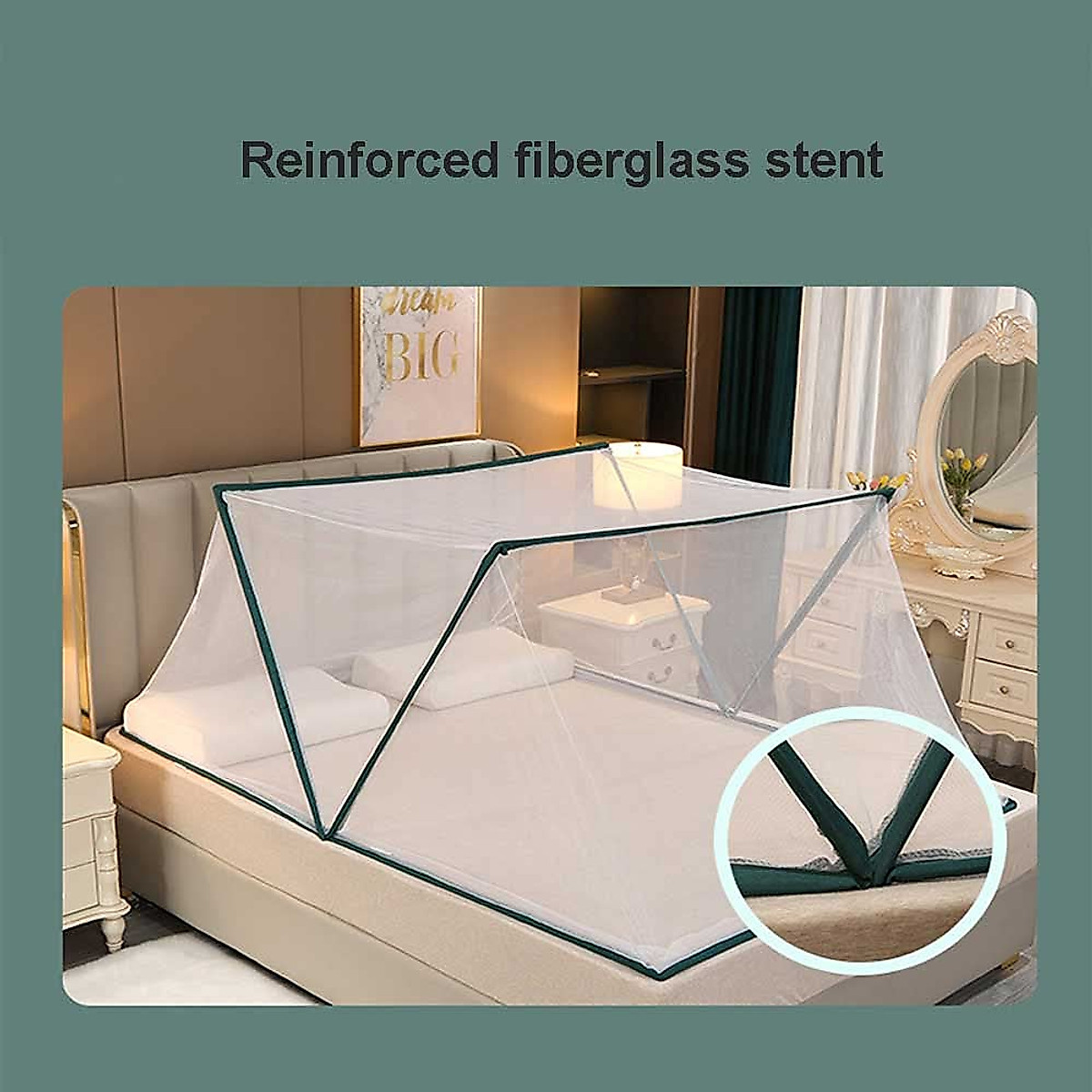 AXB Mosquito Net for Bed, Foldable Mosquito Nets Folding Design for Bedroom and Outdoor Trip,Easy to Install and Wash Mosquito Nets Portable for Adults