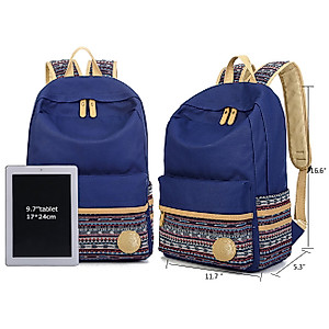 Leaper Casual Canvas Backpack bag Laptop Bag Travel Bag Rose