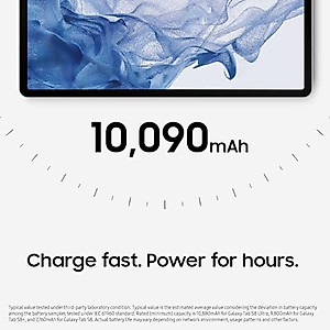 SAMSUNG Galaxy Tab S8+ 12.4” 128GB WiFi 6E Android Tablet, Large AMOLED Screen, S Pen Included, Ultra Wide Camera, Long Lasting Battery, US Version, 2022, Silver
