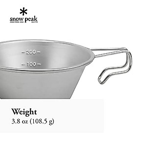 Snow Peak Stainless Steel Sierra Cup, Cooking Measuring Cup